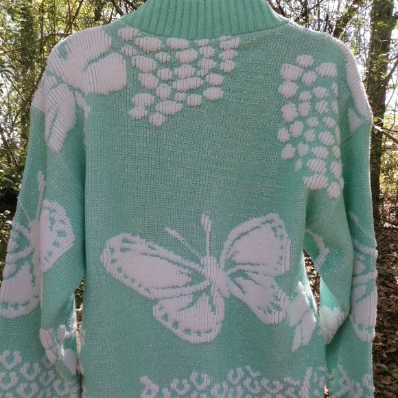 Source Unknown | Sweaters | Vintage 8s Pastel Butterfly Sweater | Poshmark